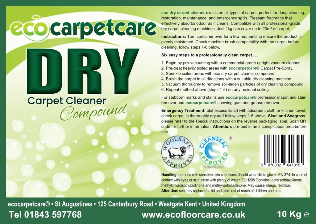 eco dry carpet cleaner 10kg Bucket - Host Carpet Cleaning